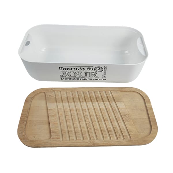 Wholesale Melamine Bread Box With Bamboo Lid | HUI